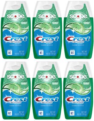 Crest Complete Plus Scope Minty Fresh Liquid Gel Toothpaste Pack of 6 4 ...