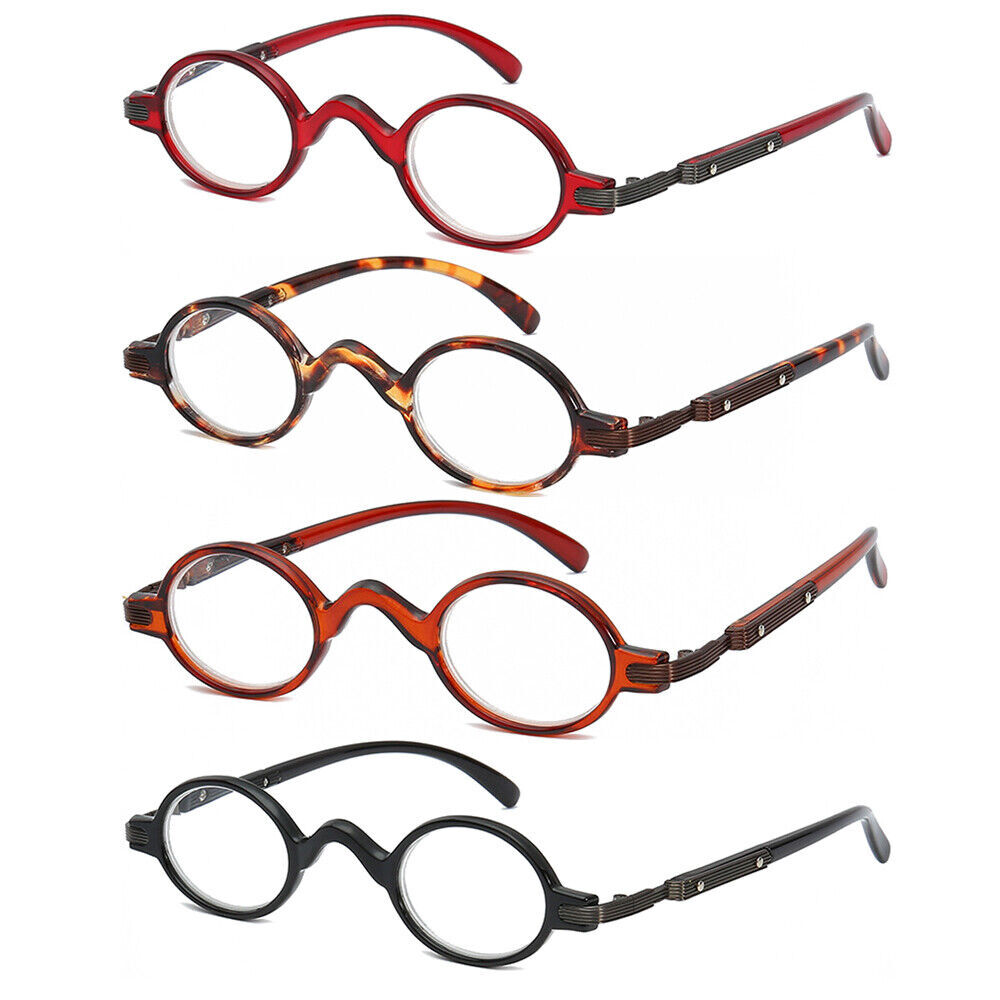 Vintage Small Round Reading Glasses Mens Womens Presbyopia Readers +1.0 ...
