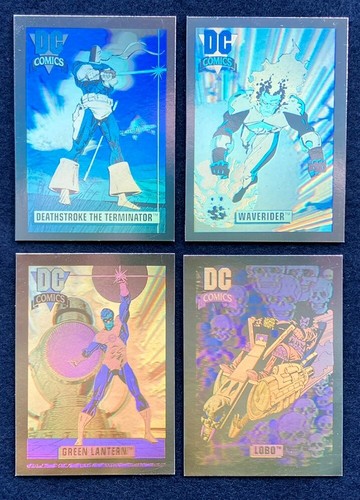 DC Hologram Card Lot (4 Cards) Green Lantern, Deathstroke, Lobo ...