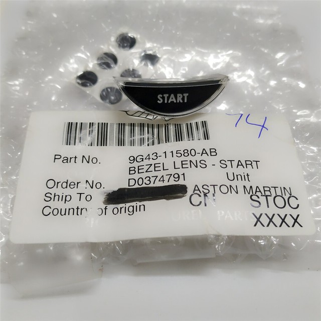 Aston Martin Db9 DBS V12 V8 Ignition Key Starter Bezel Start Insert Set ...