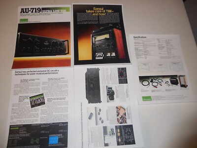 Sansui 1979 Brochure AU-719 Integrated Amplifier 5 Pgs, Info+Specs ...