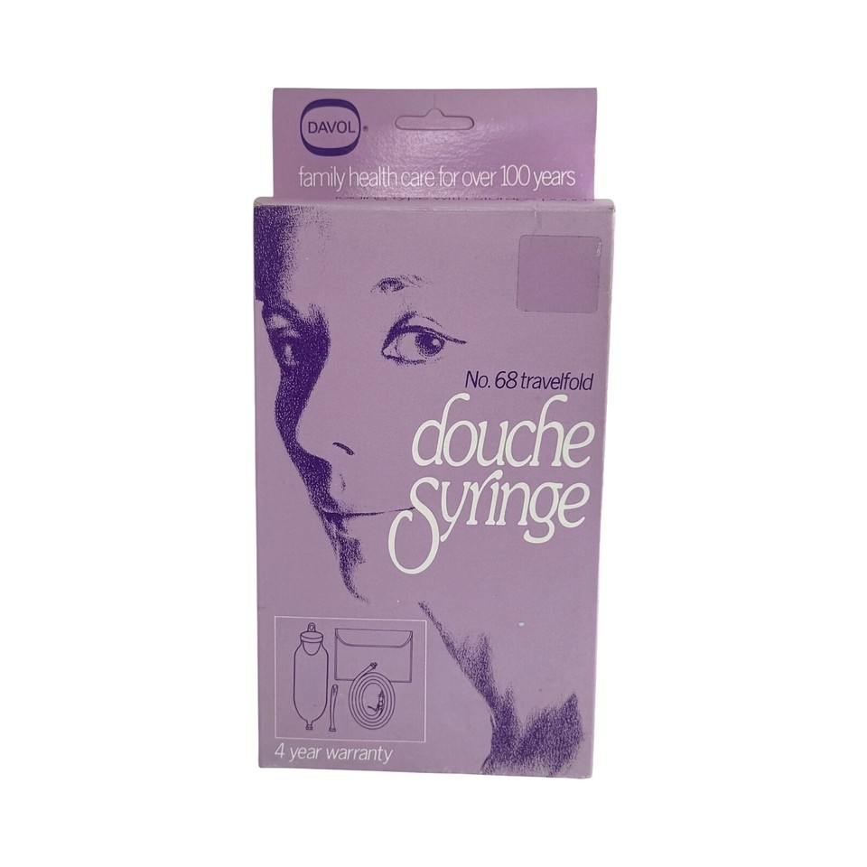 Vintage Davol Folding Latex Douche Syringe Enema No. 68 Travelfold New ...