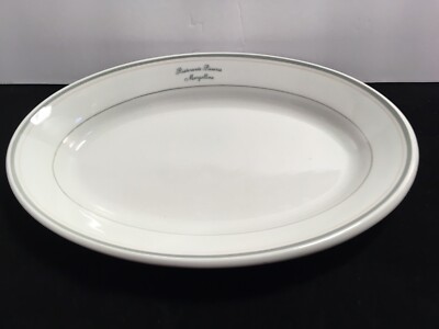 DUDSON DURALINE “Ristorante Pizzeria Mergellina” OVAL PLATE DINER ...