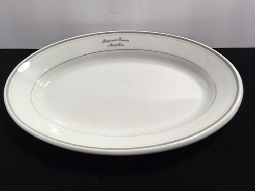 DUDSON DURALINE “Ristorante Pizzeria Mergellina” OVAL PLATE DINER ...