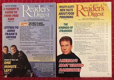 1997 April May READER'S DIGEST MAGAZINE Vintage History Short Stories ...