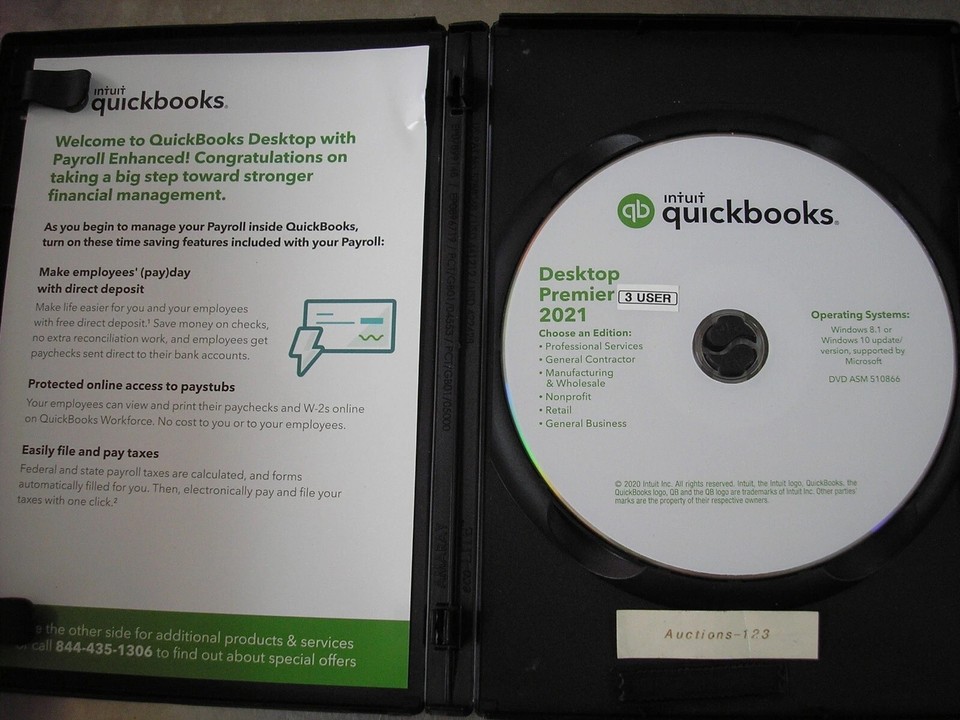 =3 USER VERSION=INTUIT QUICKBOOKS DESKTOP PREMIER 2021 WINDOWS ...