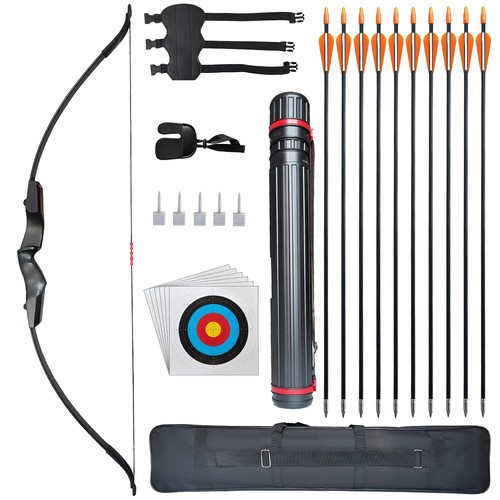 Archery Recurve Bow and Arrows Set for Adults Starters 30 40 lbs with ...
