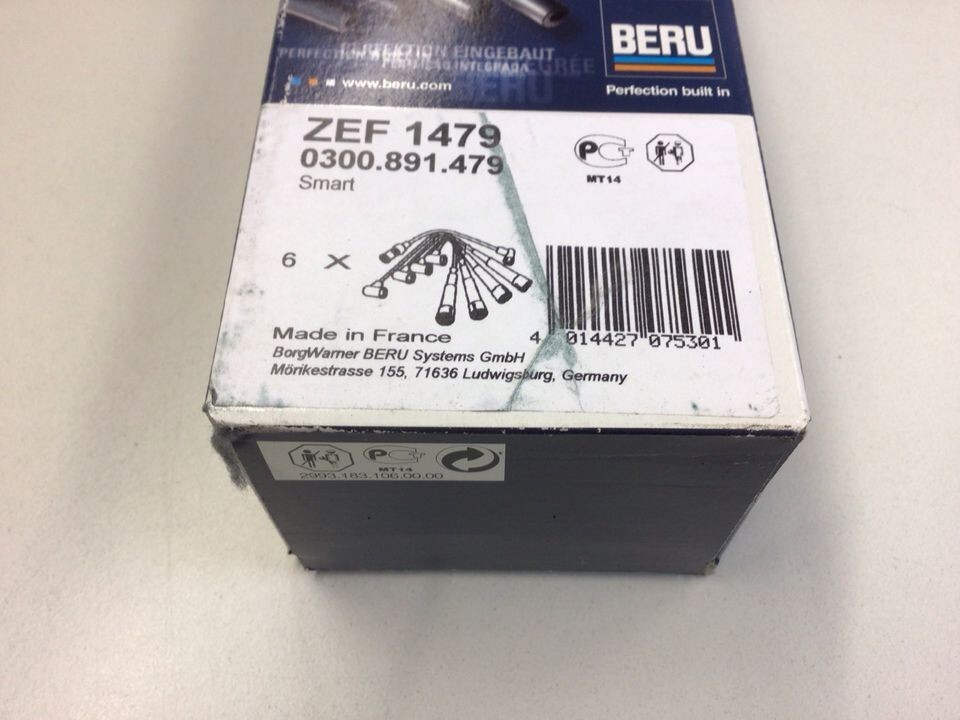 Beru ZEF 1479 Zündkabelsatz SMART | eBay