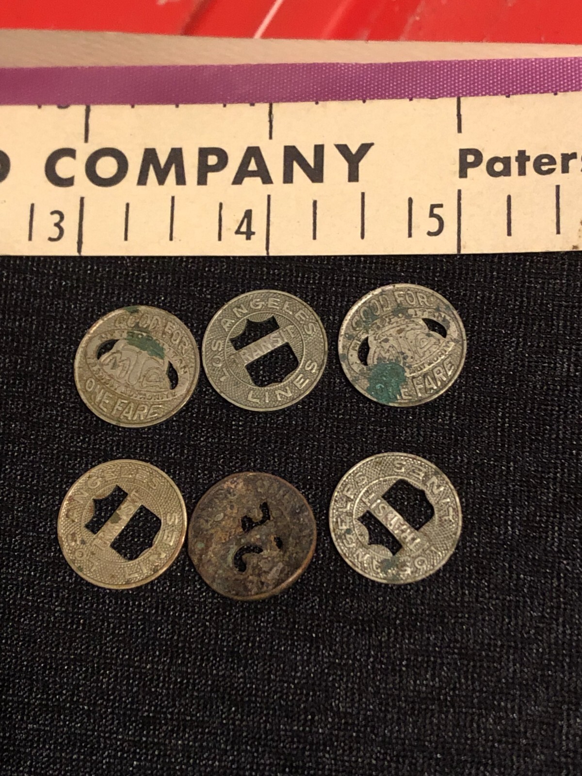 Vintage Los Angeles Metropolitan Transit Tokens lot of 6 | eBay