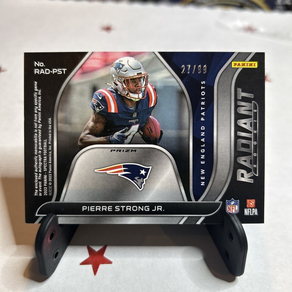 Pierre Strong Jr. 2022 Panini Spectra Radiant Rookie RPA #99/99 ...