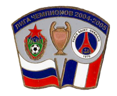 Pin's badge football football CSKA Moscou - PSG Paris France 2004-2005 ...