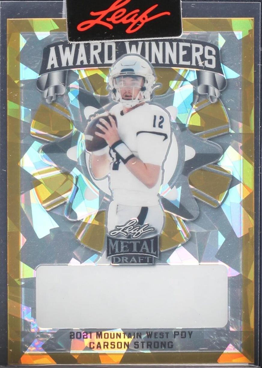 2022 Leaf Metal Draft - Award Winners Autographs Carson Strong #AW-CS1 ...