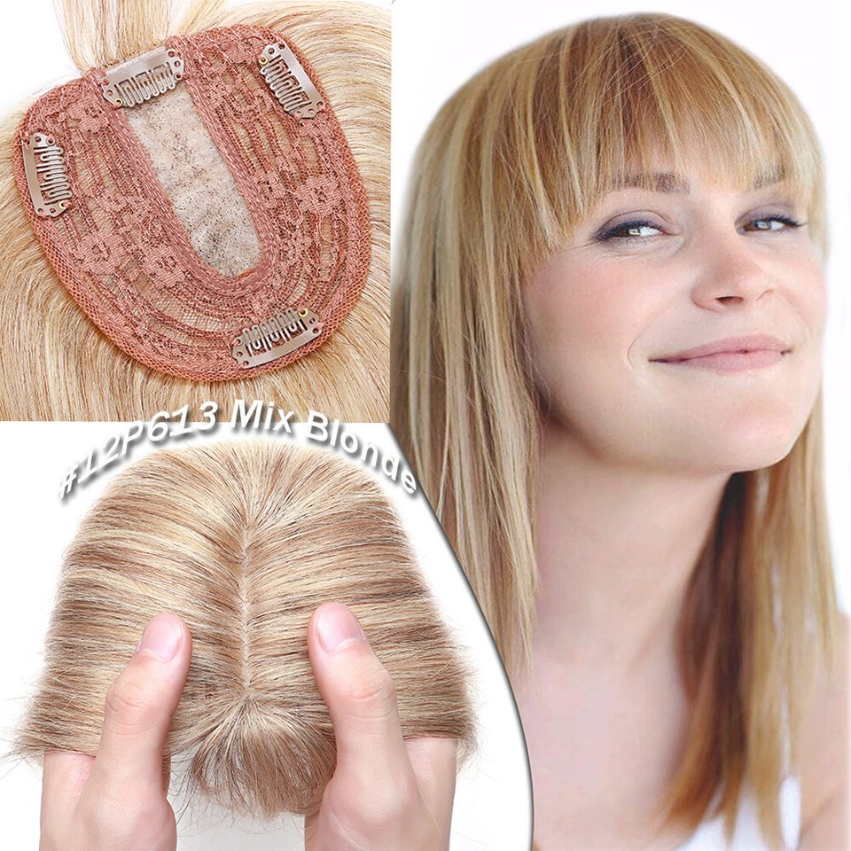 Silk Top Toupee AAA+Real Remy Human Hair Topper Women Mono/Silk Base ...