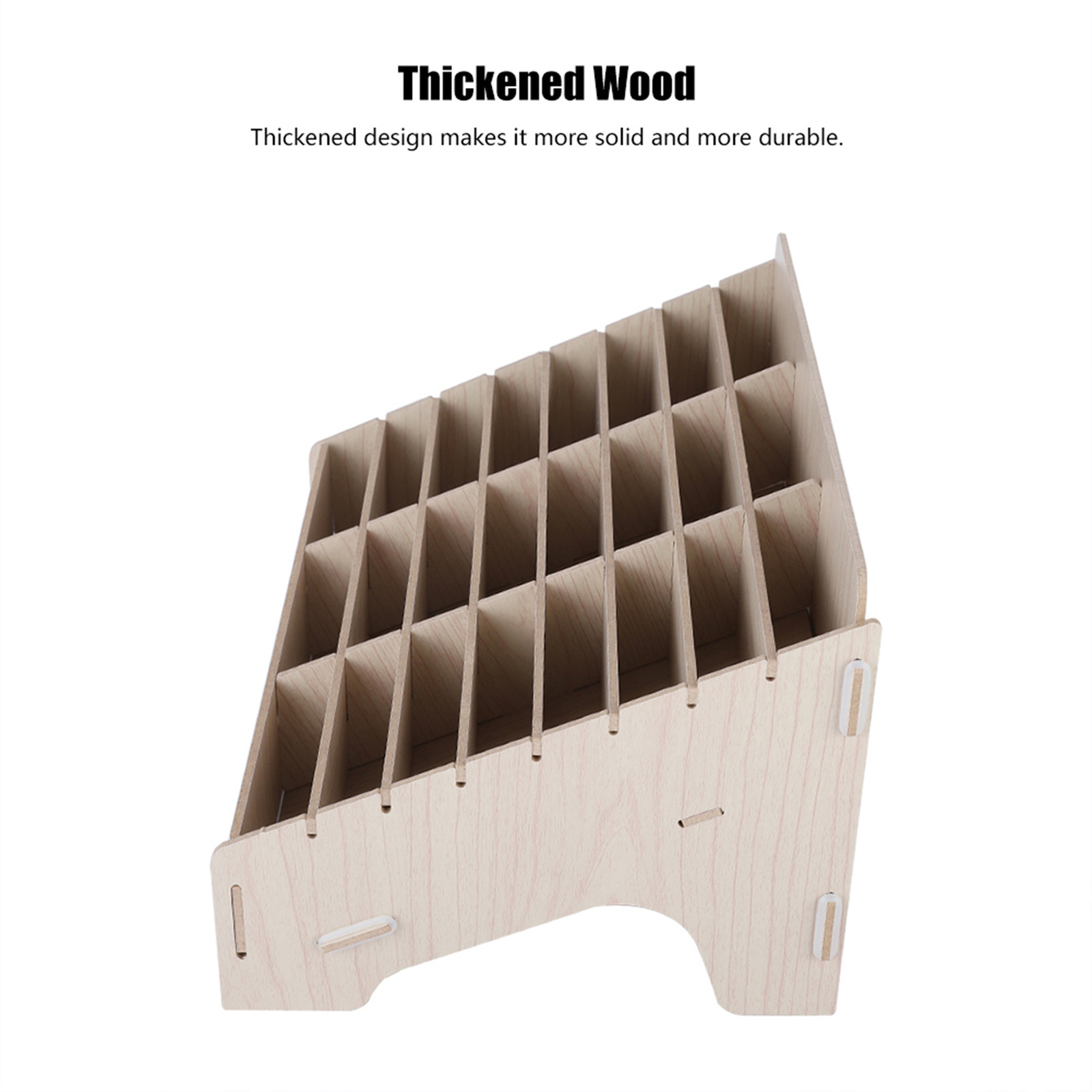 Multiple Cells Wooden Mobile Phone Management Storage Box Clean Desktop ...