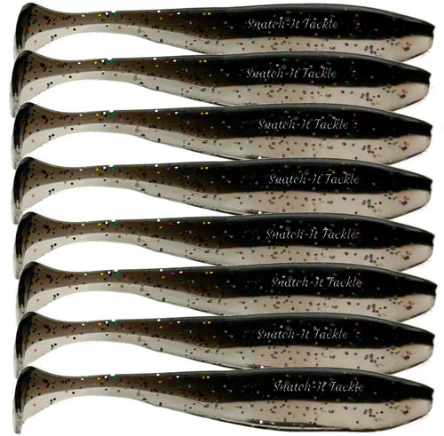 20 Soft Plastic Fishing Lures 70mm Paddle TAIL FLATHEAD Bream Bass Cod ...