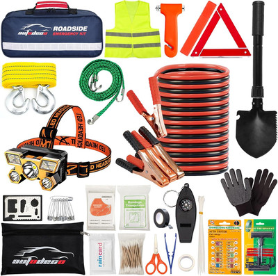 Car Roadside Emergency Kit, Portable Roadside Emergency Kits for ...