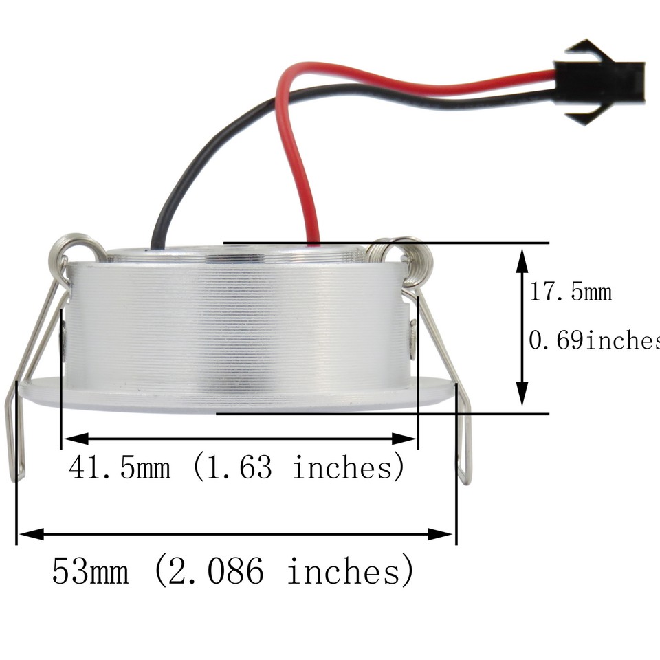 1x 1W LED Ceiling Down Light Cabinet lights Recessed Lamp AC85~265V ...