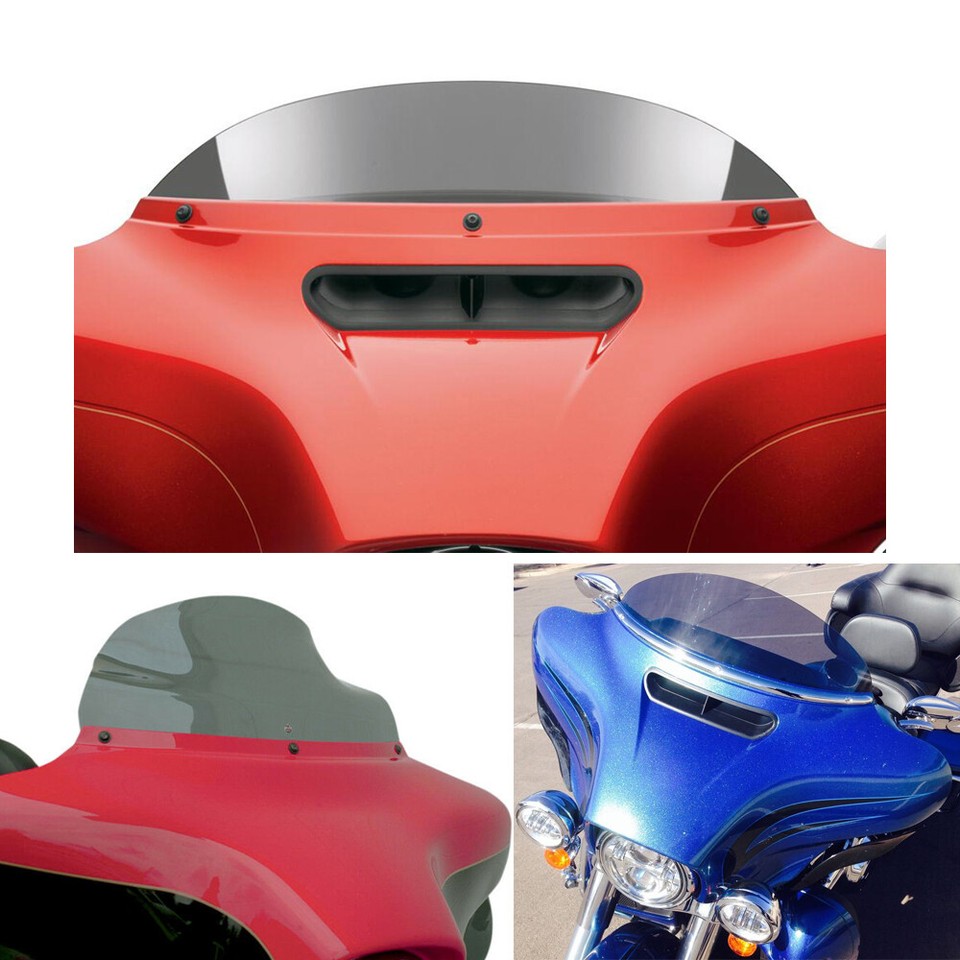 8" For Harley Wave Windshield Touring Electra Street Glide Ultra ...