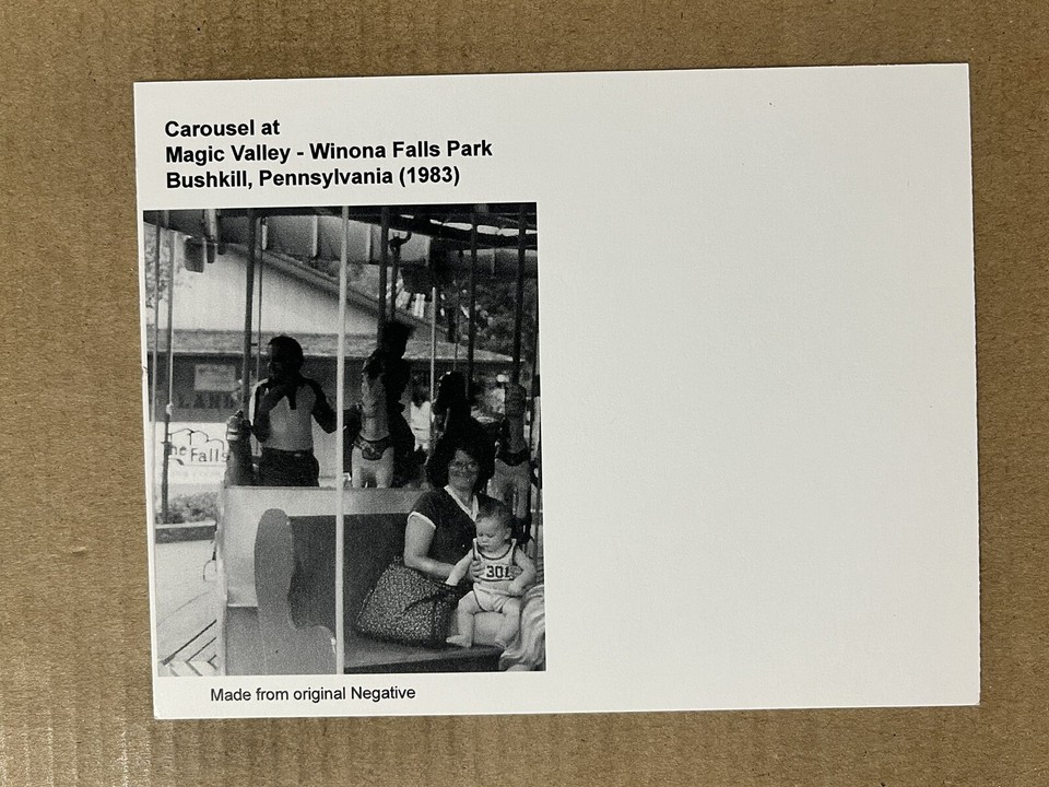 Postcard Bushkill Falls PA Pennsylvania Magic Valley Amusement Park ...