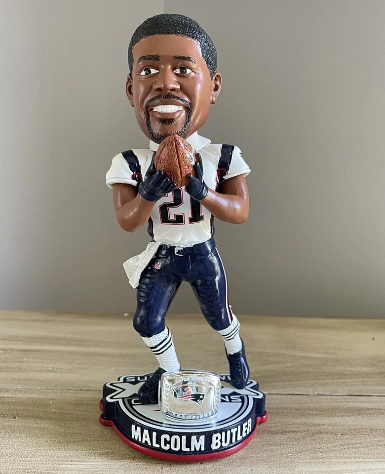 MALCOLM BUTLER New England Patriots SUPER BOWL The Pick Bobblehead ...