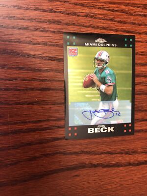 2007 Topps Chrome #TC172 John Beck RC Dolphins | eBay