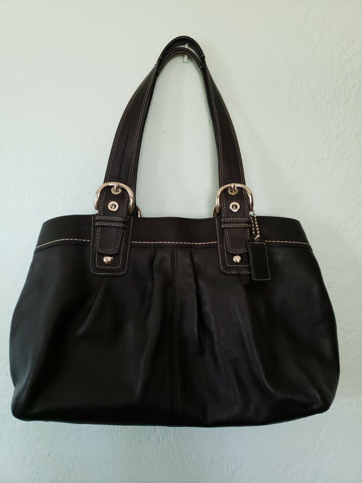 Coach Soho Pleated Leather Large Business Shoulder T… - Gem