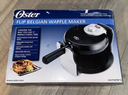 OSTER BELGIAN FLIP WAFFLE MAKER with Diamond Force Nonstick Coating NEW ...