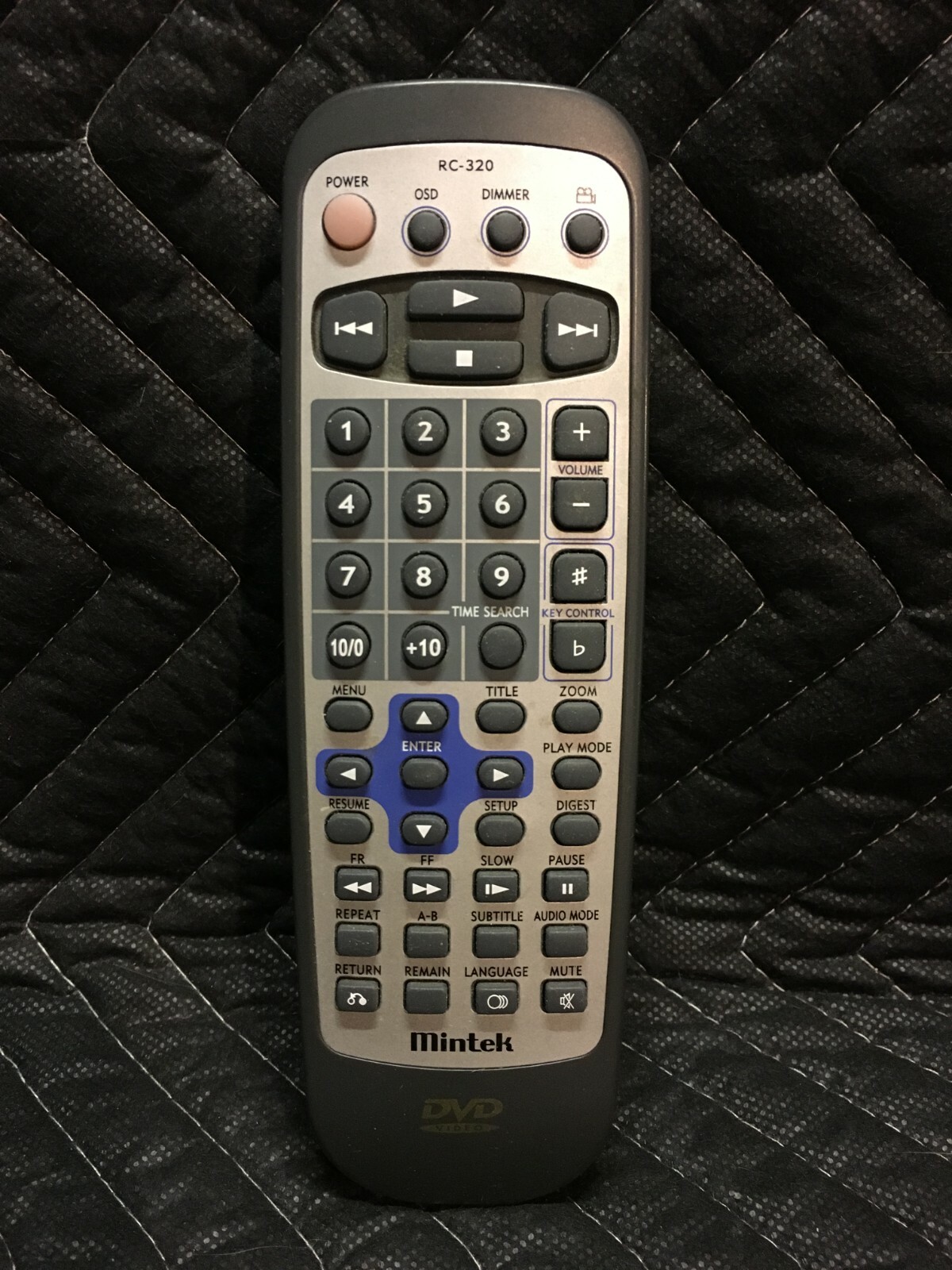 MINTEK RC-320 DVD Player Remote Control For DVD1500, DVD2110, DVD2580 ...