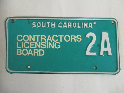 1985 South Carolina CONTRACTORS LICENSING BOARD License Plate Tag | eBay