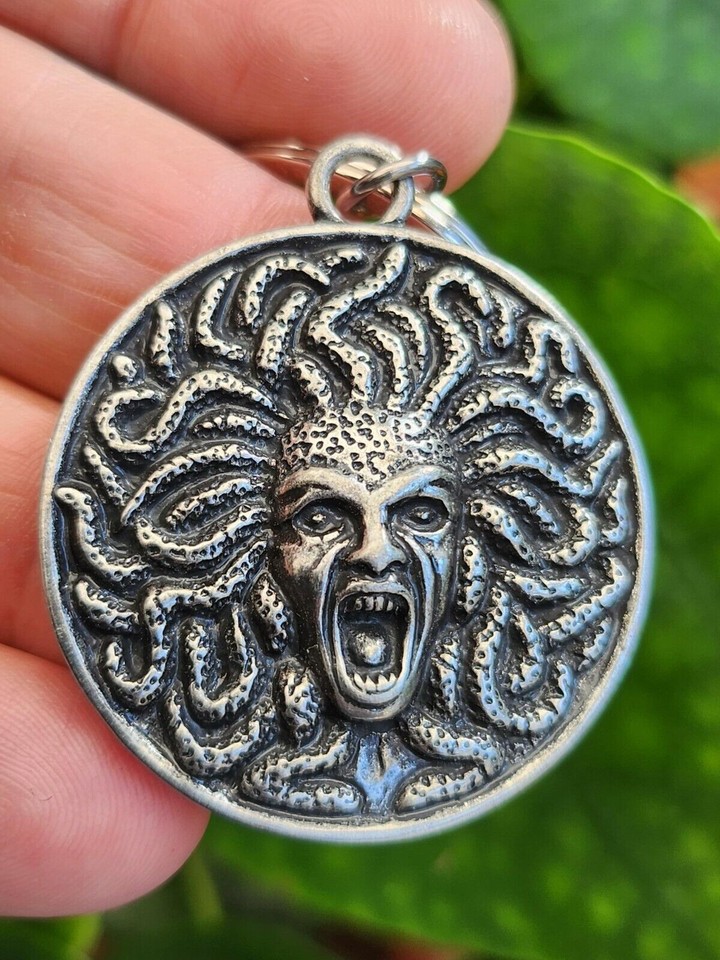 Medusa Keyring Goddess Curse Queen of Protection Greek Gorgon Keyring ...
