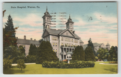 Postcard Vintage Warren State Hospital in Warren, PA. | eBay