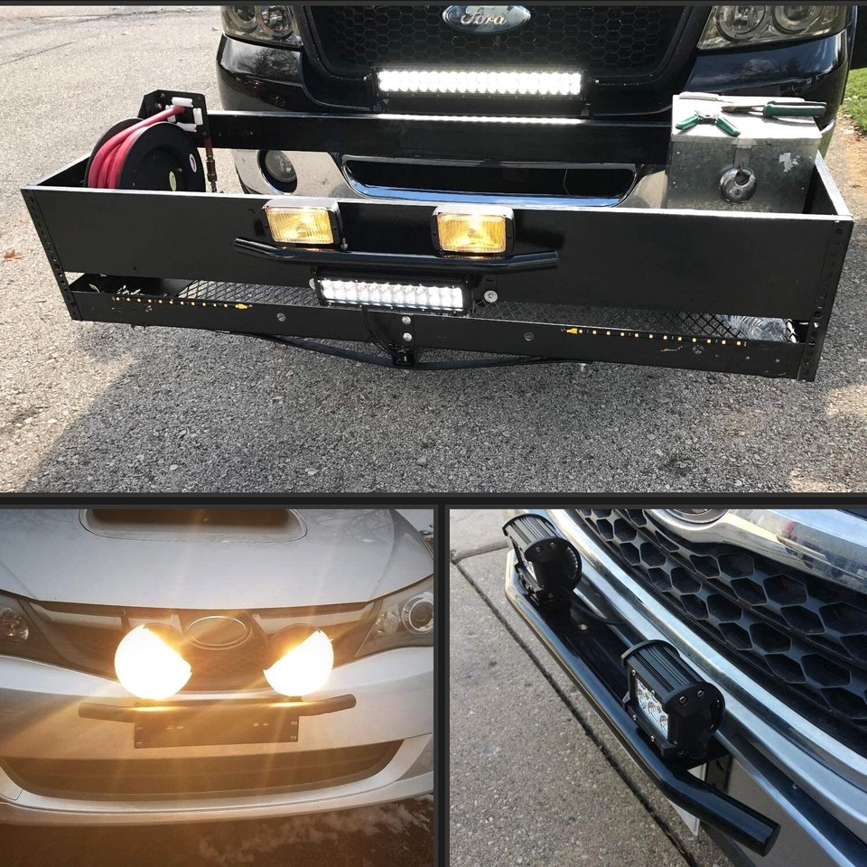 Universal Bull Bar Bumper License Plate Bracket Led Light Bar for SUV ...