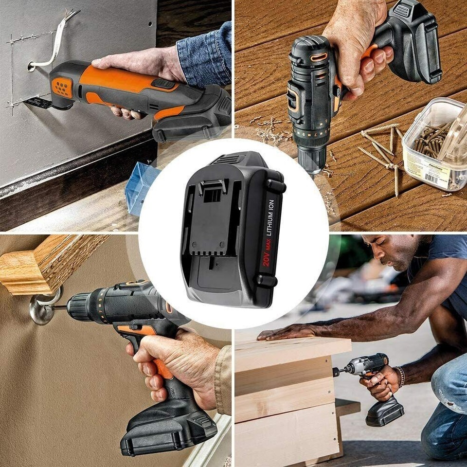 2Pack MAX 20V For WORX WA3525 20V Max Lithium Battery Power Tools ...