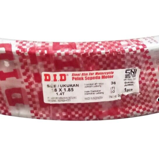 GENUINE ORIGINAL CHROME STEEL REAR D.I.D. DID WHEEL RIM 18 X 1.85 ...