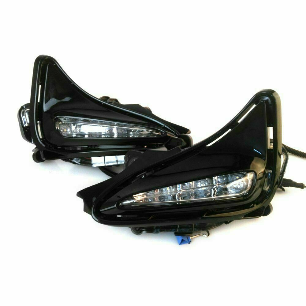 Pair For 2017 2018 2019 Toyota Corolla LED DRL Front Bumper Fog Lights ...