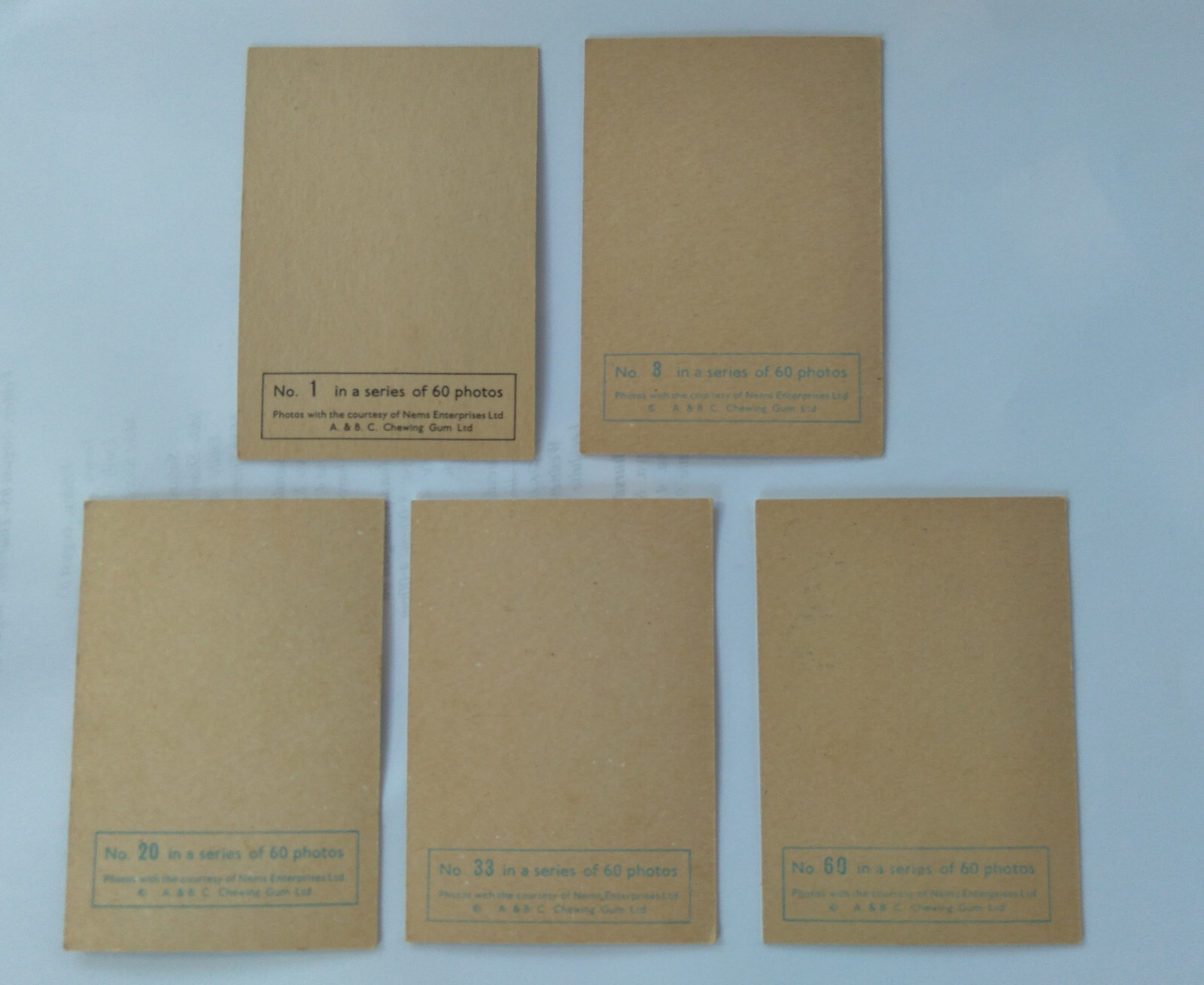 The Beatles 1963 A & B C Chewing Gum Ltd Nems Enterprises Trading Cards ...