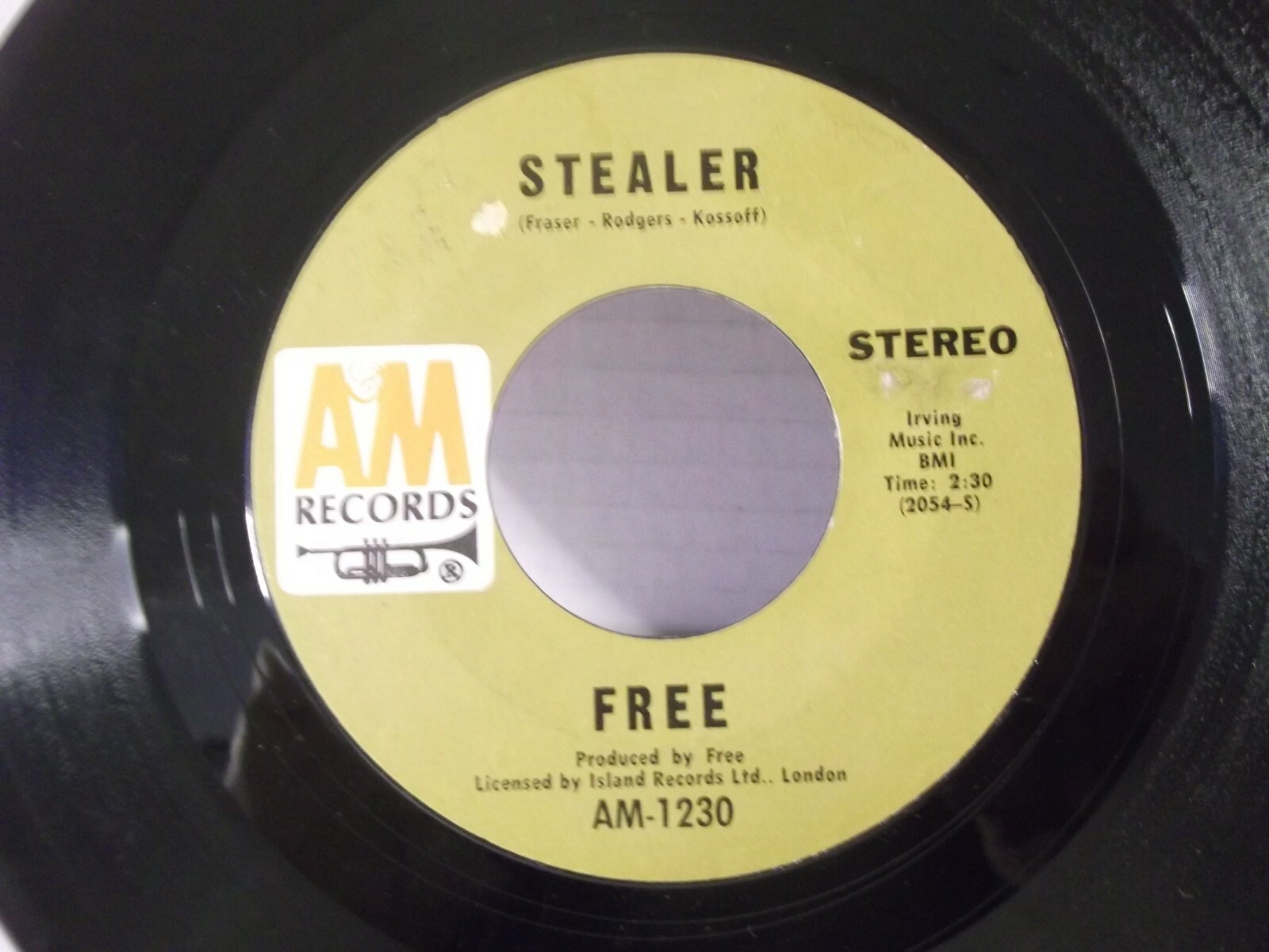 Free,A&M 1230,"Stealer",US,7" 45, hard rock, 1972, tan labels, Mint- | eBay