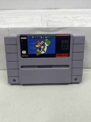 Super Mario World Authentic SNES Super Nintendo Game Single Line ...