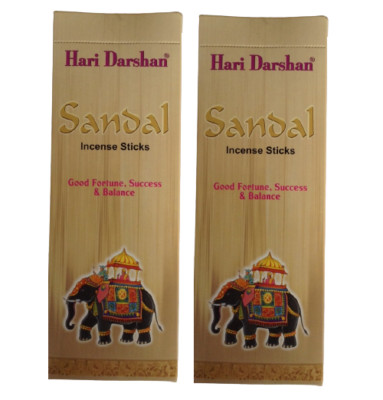 240 Sticks 2 Boxes - Hari Darshan Incense Chandan / Sandal Agarbatti ...