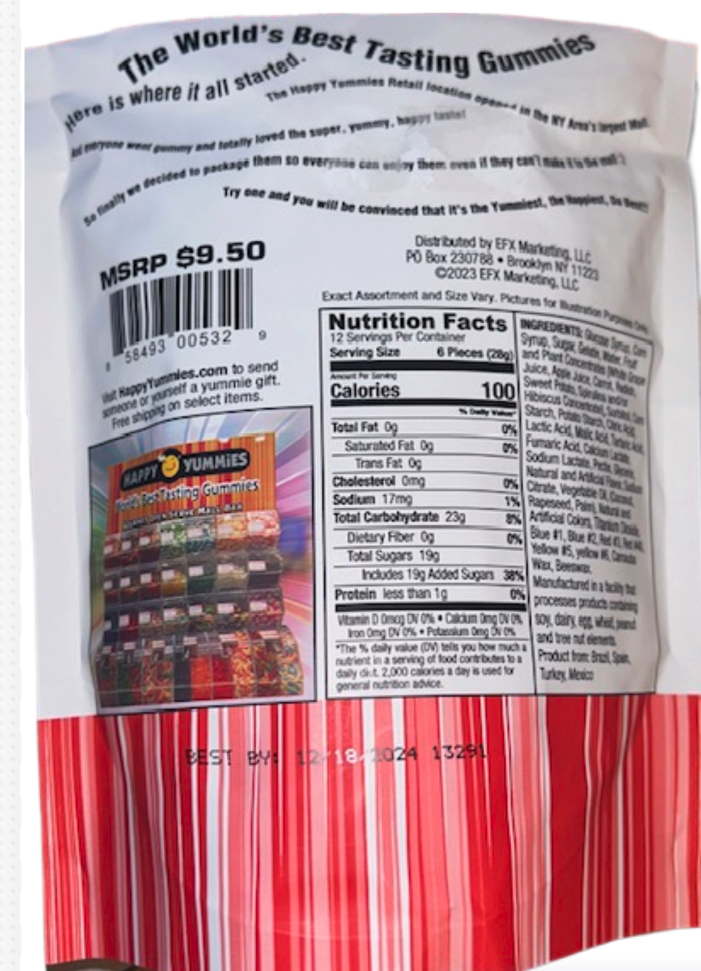 Happy Yummies® Worlds Best Gummies Valentine's Day Bag 12 Oz (340g) | eBay