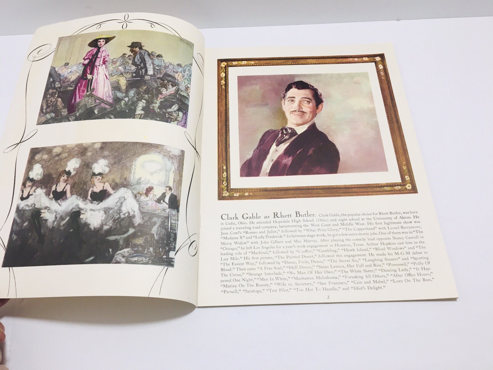 Orig Gone With The Wind Program 1939 United Artist Movie Theatre Insert ...