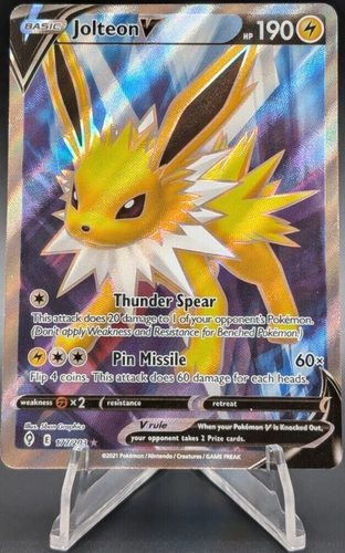 Pokemon Jolteon V (Full Art) 177/203 Swsh07: Evolving Skies Holo NM | eBay