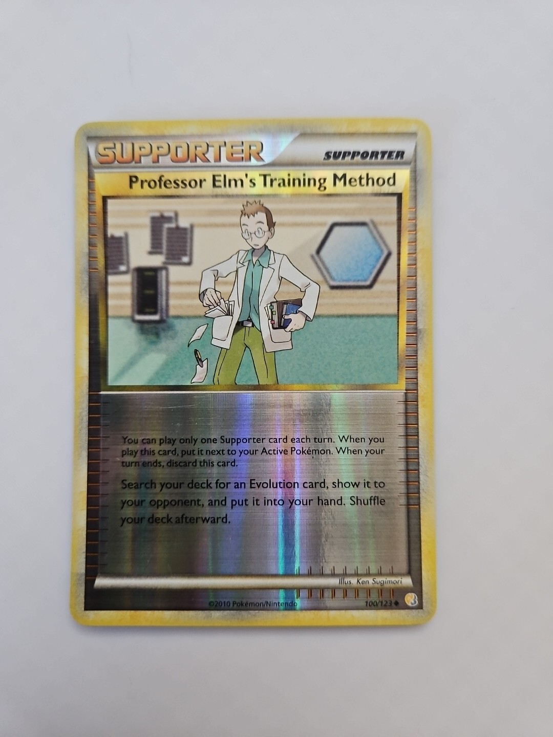 PROFESSOR ELM'S TRAINING METHOD - 100/123 REVERSE HOLO HP TCG Pokémon ...