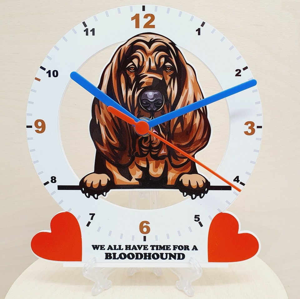 Personalised Clock, Your Dog's Name, 50+ Dog Breeds, Cartoon Style ...