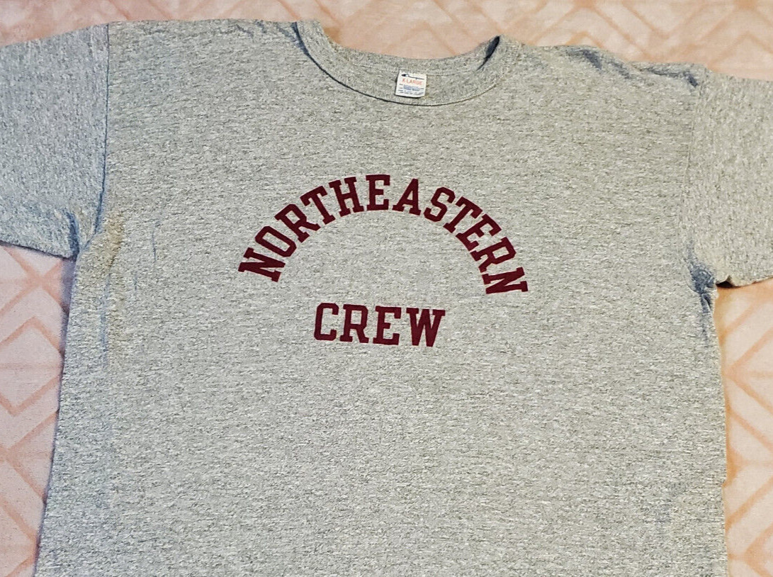 VINTAGE NORTHEASTERN UNIVERSITY CREW Champion t shirt… - Gem