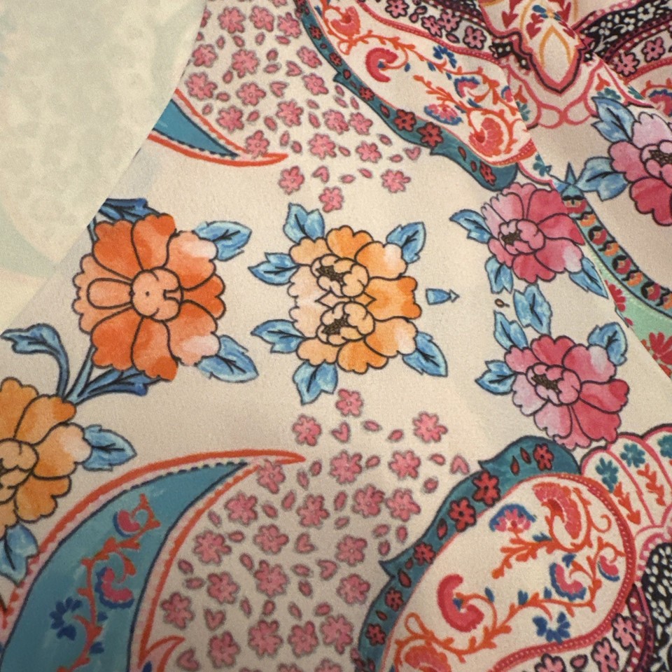 Tabitha Webb Floral Paisley Pink Lined Tank Top Blouse Women's Size XL ...