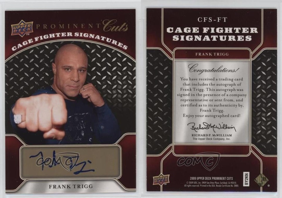 2009 Upper Deck Prominent Cuts Cage Fighter Signatures Frank Trigg #CFS ...
