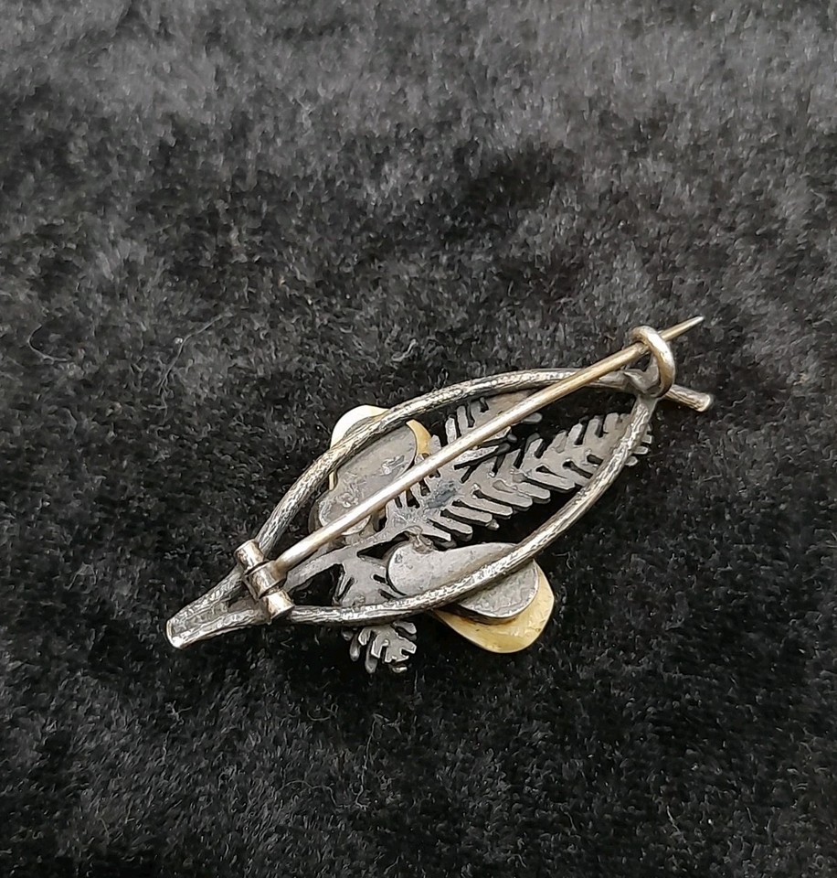 Very Unusual- Old Vintage Antique Sterling 925 Silver Brooch - Animal ...