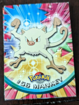Mankey #56 Topps 1999 Series 1 Blue Logo Label 1st Print Pokemon Card ...