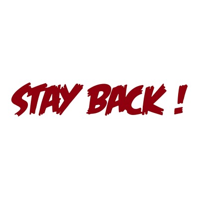 Stay Back Sticker - 2 Pack of Safety Keep Distance Decals | eBay